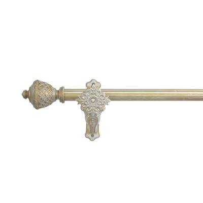 China Antique Finish Grooved Pipe Curtain Rods Metal Material Customized Size for sale