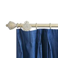 China Antique Finish Grooved Pipe Curtain Rods Metal Material Customized Size for sale