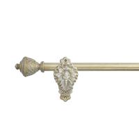 China Paint Craft Pipe Curtain Rods Sets With 3M Resin Curtain Finials Single Bracket for sale