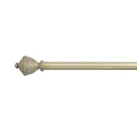 China Paint Craft Pipe Curtain Rods Sets With 3M Resin Curtain Finials Single Bracket for sale