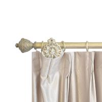 China Paint Craft Pipe Curtain Rods Sets With 3M Resin Curtain Finials Single Bracket for sale