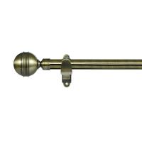 China Anti-Brass Color Metal Material Curtain Rods With Customized Size And Classic Curtain Finials For Hotel Or Home Decor for sale