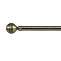 China Anti-Brass Color Metal Material Curtain Rods With Customized Size And Classic Curtain Finials For Hotel Or Home Decor for sale