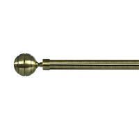 China Anti-Brass Metal Curtain Rods With Aluminum Ball Shape Curtain Finials Suitable For Living Room And Bedroom for sale