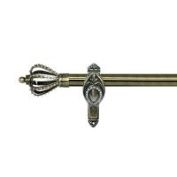 China 78 Inch Metal Curtain Rods With Diamond Conical Finials For Wholesale for sale