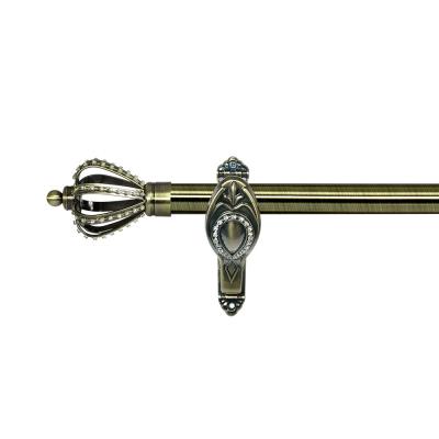 China 78 Inch Metal Curtain Rods With Diamond Conical Finials For Wholesale for sale