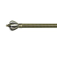 China 78 Inch Metal Curtain Rods With Diamond Conical Finials For Wholesale for sale