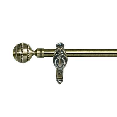 China Classic Luxury Style Curtain Rod Set With Diamond And Customized Size For Interior Decoration for sale
