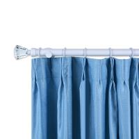 China Exquisite Stereoscopic Crystal Curtain Finials With Metal Curtain Rod White Color For Living Room for sale