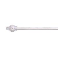 China 28MM Grooved Pipe White Gold Color With With Stereo Resin Finials For Home And Hotel Decor for sale