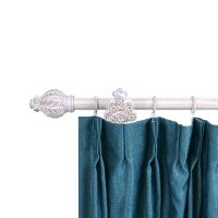 China 28MM Grooved Pipe White Gold Color With With Stereo Resin Finials For Home And Hotel Decor for sale