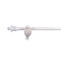 China White Gold Color Iron Rods With Stereo Resin Finials And New Design Brackets For Indoor Decor for sale