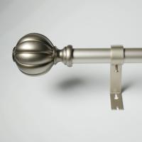 China Painted Metal Pole Resin Finials Pipe Curtain Rods for sale