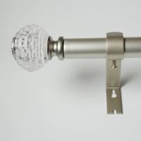China KIEI EP-005 Simple Style Curtain Rod Painted Resin Finials 60-300 MM Length Iron Pipe Paint Metal Pole SN Color for sale
