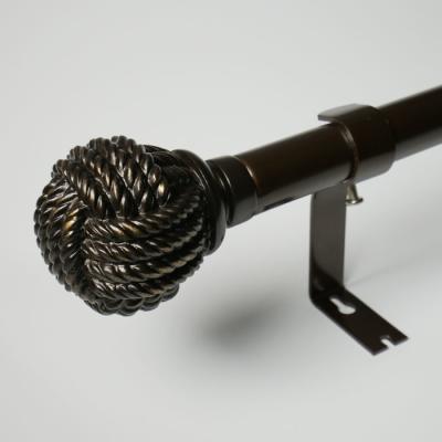 China 19mm 22mm Single Bracket Adjustable Pipe Curtain Rods for sale