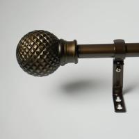 China 24 Inch Decorative Adjustable Copper Pipe Curtain Pole for sale