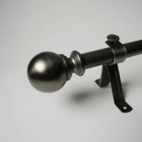 China 16mm Iron Black Lightweight Pipe Curtain Rods For Bedroom for sale