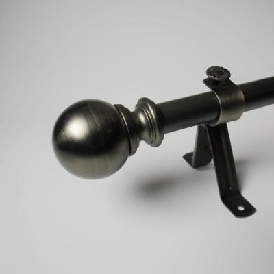 China 16mm Iron Black Lightweight Pipe Curtain Rods For Bedroom for sale