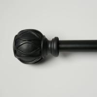 China 2m Black Nickel Adjustable Bay Window Curtain Rods for sale