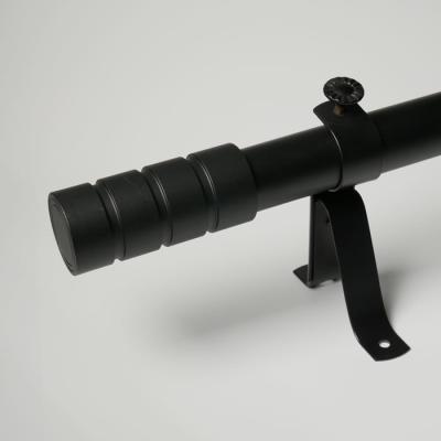 China Black Single Type 28mm Square Bay Window Curtain Pole for sale