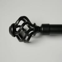 China 24 Inch Single Track Ceiling Mount Cast Iron Pipe Curtain Rod for sale