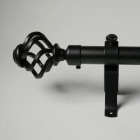 China 24 Inch Single Track Ceiling Mount Cast Iron Pipe Curtain Rod for sale