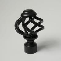 China 24 Inch Single Track Ceiling Mount Cast Iron Pipe Curtain Rod for sale