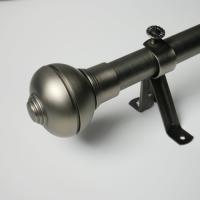China 65 x 15 x 15 cm Iron Matte Black Pipe Curtain Rods for sale