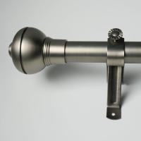 China 65 x 15 x 15 cm Iron Matte Black Pipe Curtain Rods for sale