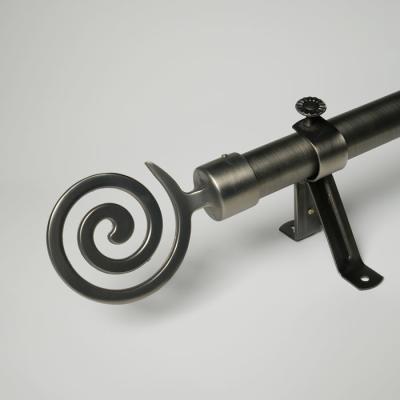 China Polished Metal Heavy Duty Swing Arm 12 Inch Curtain Rods for sale