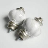 China KIEI EP1004 marble curtain rod finials for sale
