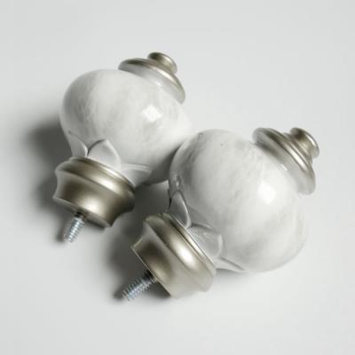 China KIEI EP1004 marble curtain rod finials for sale