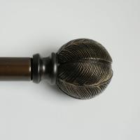 China KIEI EP1014 wooden curtain pole ends Luxury Adjustable Hardware for sale