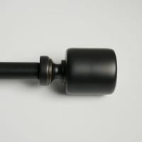 China Light Weight Acrylic Diamond Black Resin Curtain Rod Finials for sale