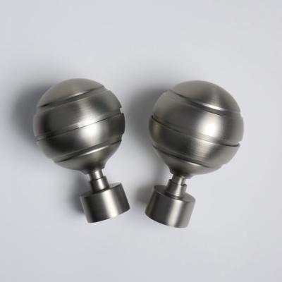 China Single Bracket Stainless Steel 25mm 28mm Curtain Pole Ends for sale