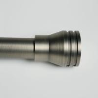 China Single Bracket Matte Black Chrome Plated Curtain Pole Ends for sale