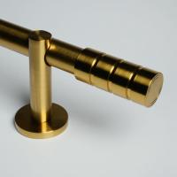 China 28mm Modern No Drilling Plating Copper Curtain Finials for sale