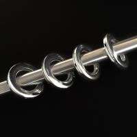 China Silver White 5mm Thickness Mesh Drapery Rod Rings for sale