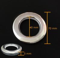 China Silver White 5mm Thickness Mesh Drapery Rod Rings for sale