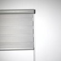 China Dark Gray Light Control Zebra Roller Curtains For Windows for sale