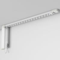 China Ripple Fold Wireless Remote Control Motorized Curtain Track for sale