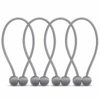 China Contemporary Metal Dark Grey Magnetic Curtain Tie Backs for sale