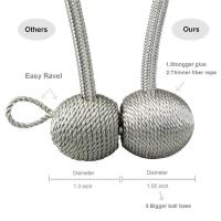 China Contemporary Metal Dark Grey Magnetic Curtain Tie Backs for sale
