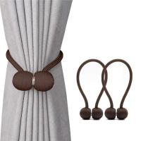 China Contemporary Metal Dark Grey Magnetic Curtain Tie Backs for sale