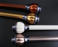 China European Style 24mm 28mm Gold Copper Pipe Curtain Rod for sale