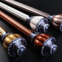 China European Style 24mm 28mm Gold Copper Pipe Curtain Rod for sale