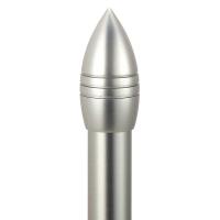 China 16MM Bullet Stainless Steel Matte Black Exquisite Curtain Rod for sale