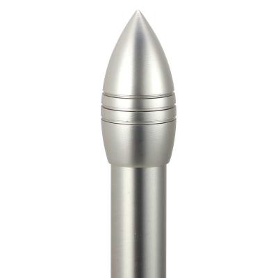 China 16MM Bullet Stainless Steel Matte Black Exquisite Curtain Rod for sale