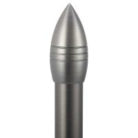 China 16MM Bullet Stainless Steel Matte Black Exquisite Curtain Rod for sale