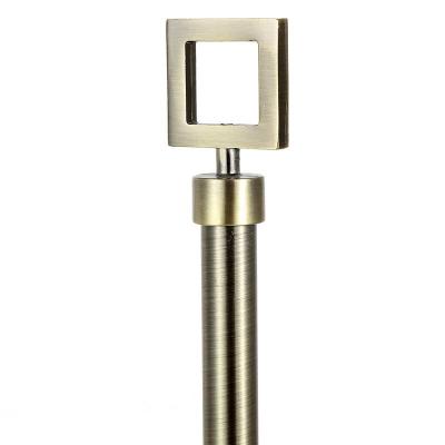 China 16mm Square Stainless Steel Exquisite Curtain Rod European Style for sale